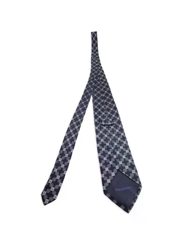 Ermenegildo Zegna Geometric-pattern Neck Tie