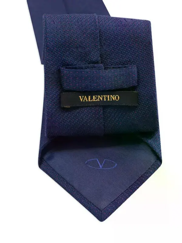 MARIO VALENTINO VINTAGE Logo Textured Tie