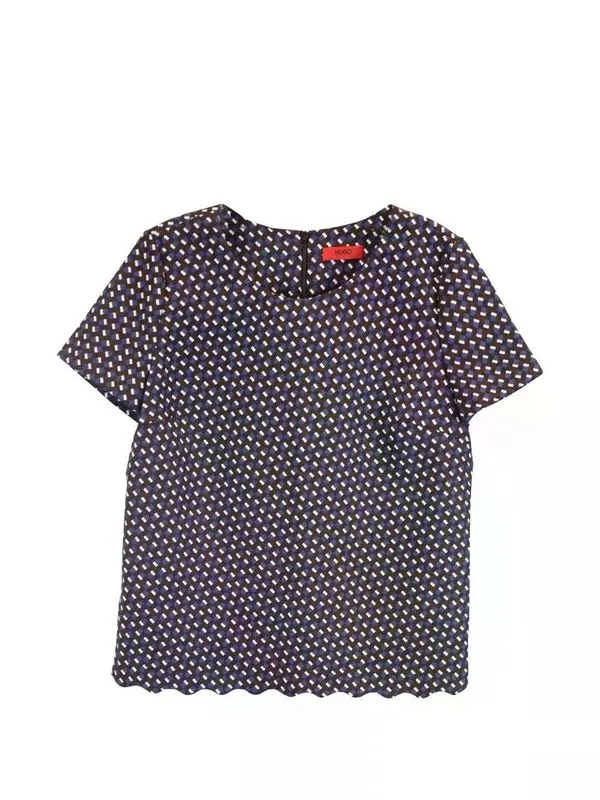 BOSS Graphic Scalloped Top