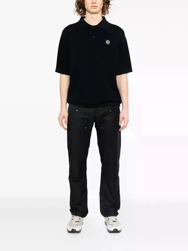 Stone Island Buttoned Cotton Polo Shirt