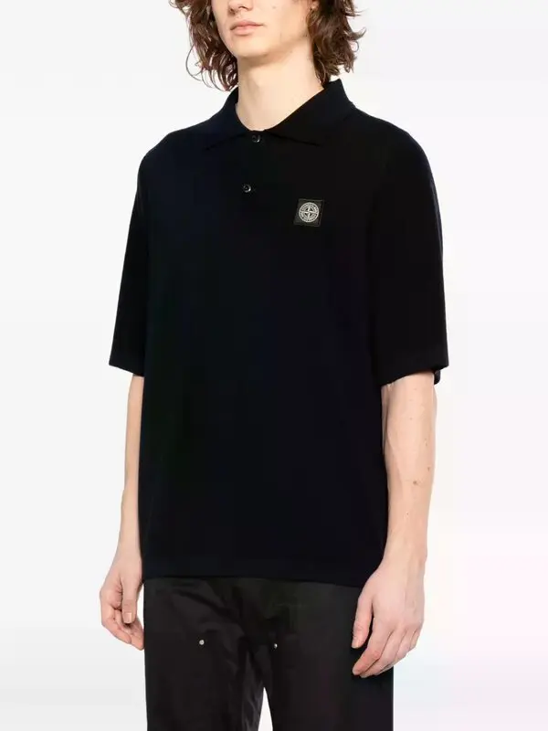 Stone Island Buttoned Cotton Polo Shirt