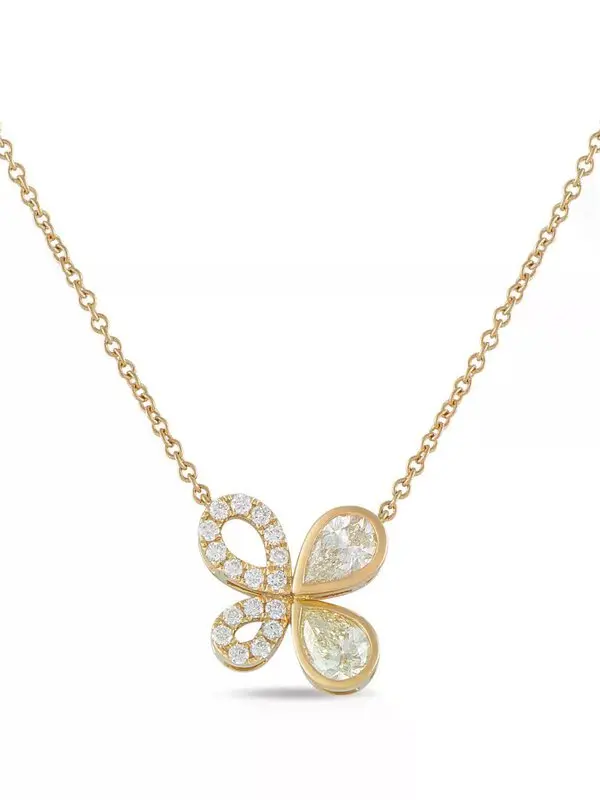 LB EXCLUSIVE Butterfly-motif Diamond Necklace - Gold
