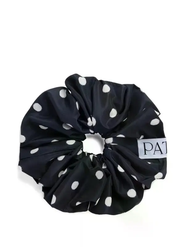 Patou Polka-dot Volume Scrunchie - Black