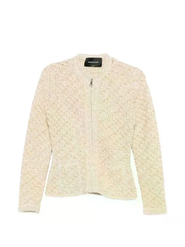 Fabiana Filippi Fitted Zip-up Jacket - Neutrals
