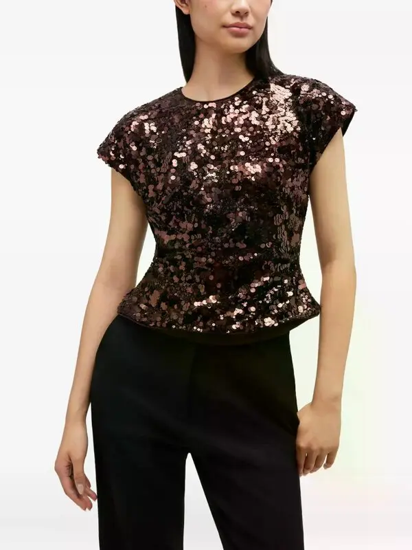 GANNI Sequin-embellished Blouse