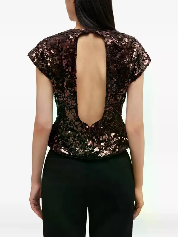 GANNI Sequin-embellished Blouse