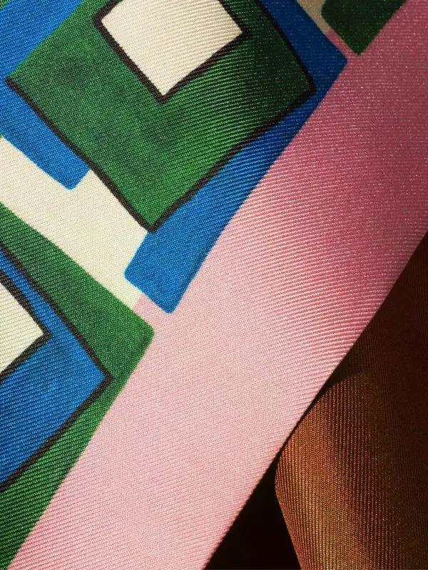 Miu Miu Printed Silk Scarf - Multicolour