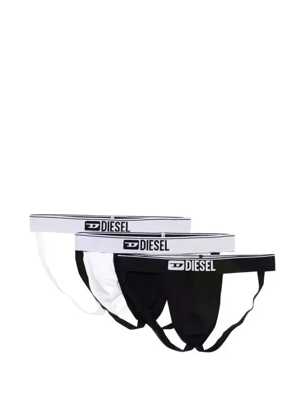 DIESEL Logo-waistband Briefs - White