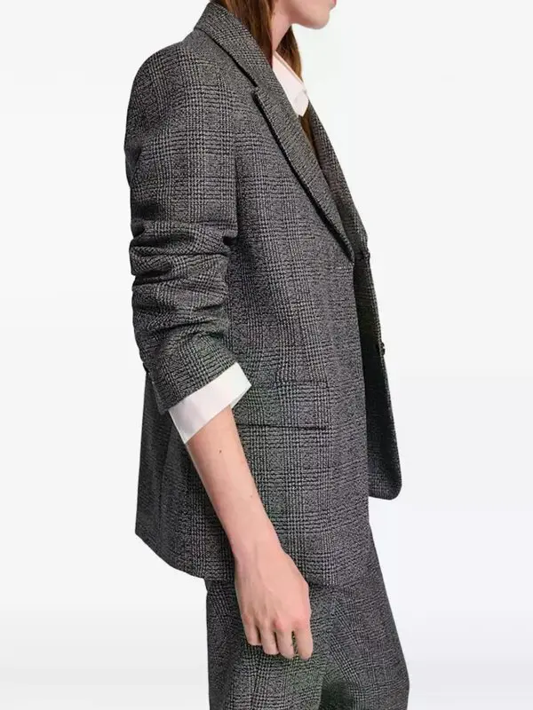 Dorothee Schumacher Glen Plaid Peak-lapel Blazer