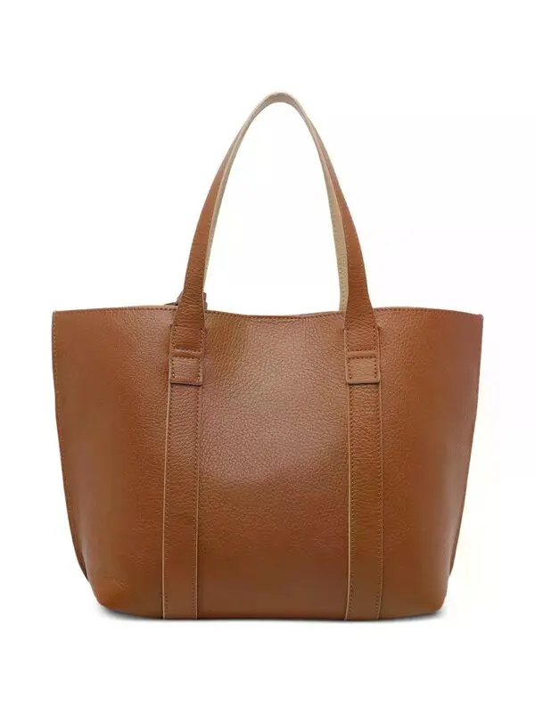 Hogan Leather Tote Bag - Brown