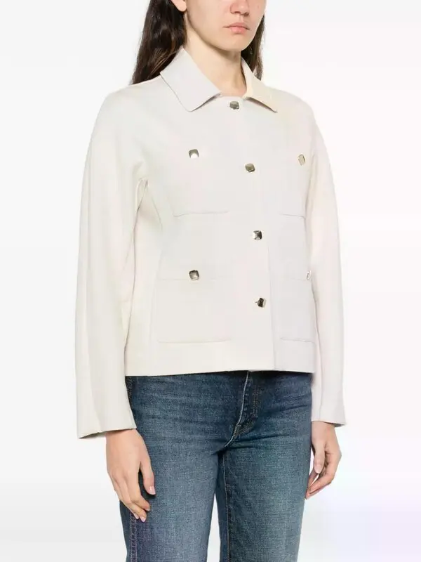 Max Mara Pocket Jersey Jacket - Neutrals