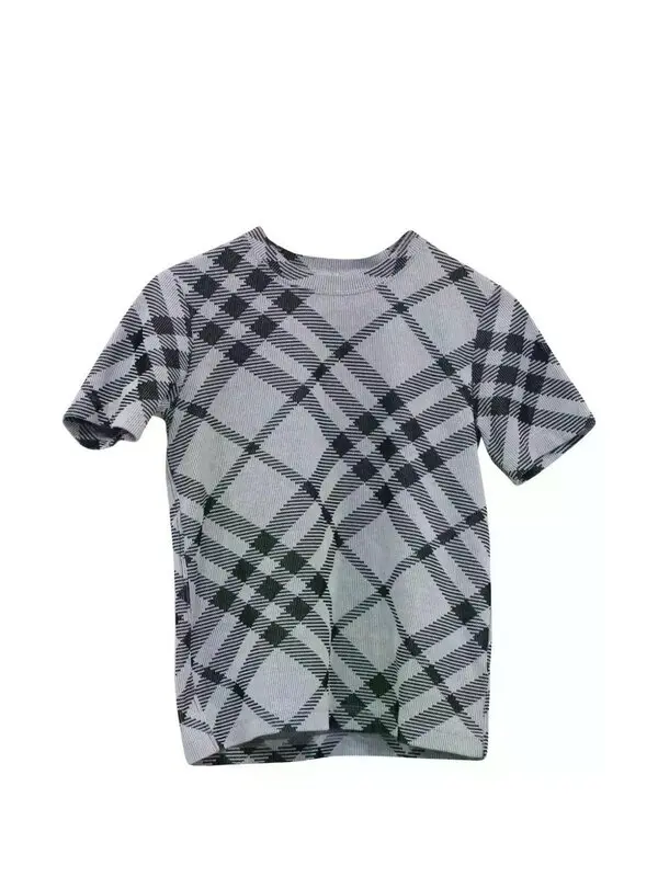 Burberry Checked Crew-neck T-shirt