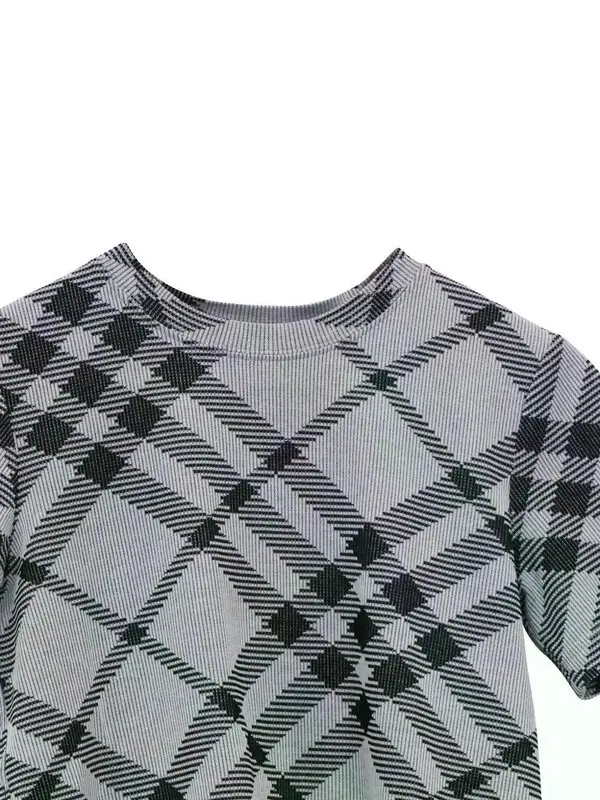 Burberry Checked Crew-neck T-shirt