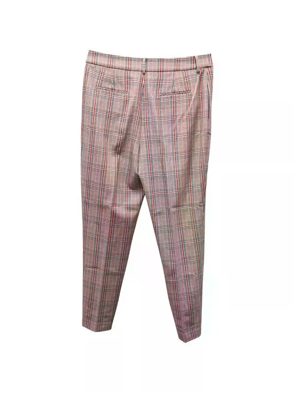 Iris & Ink Plaid Straight-leg Trousers