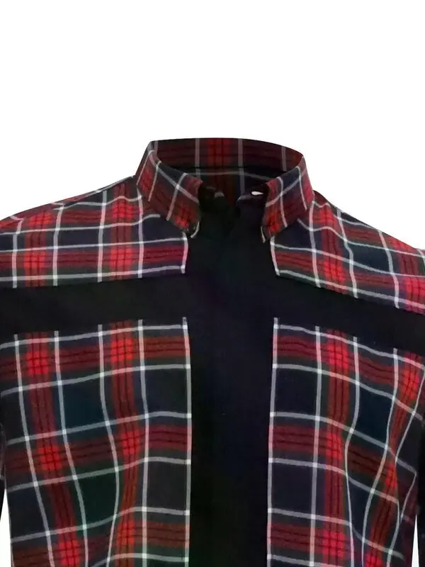 Givenchy Cross-inset Plaid Shirt