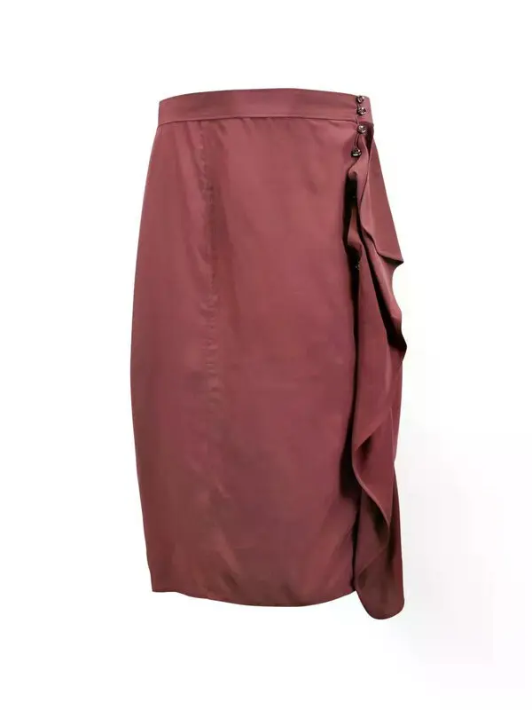 Saint Laurent Draped Midi Skirt