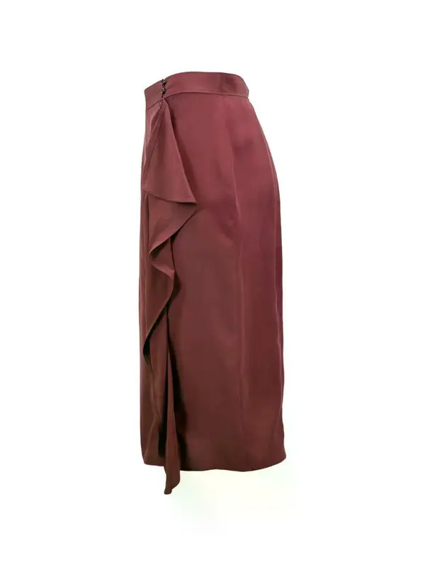 Saint Laurent Draped Midi Skirt