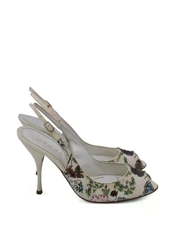 Casadei Slingback Peep-toe Pumps