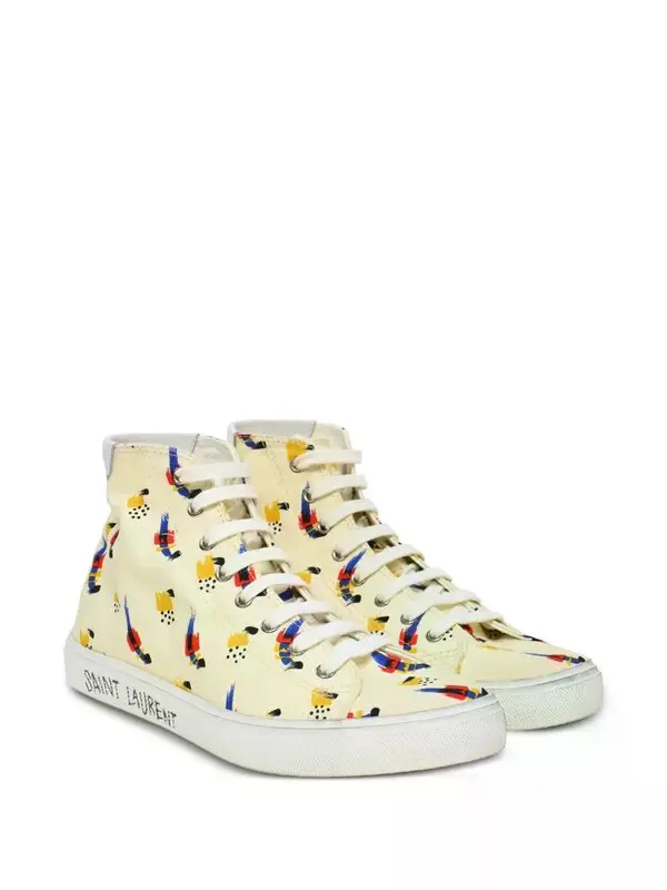 Saint Laurent Mid-top Printed Sneakers