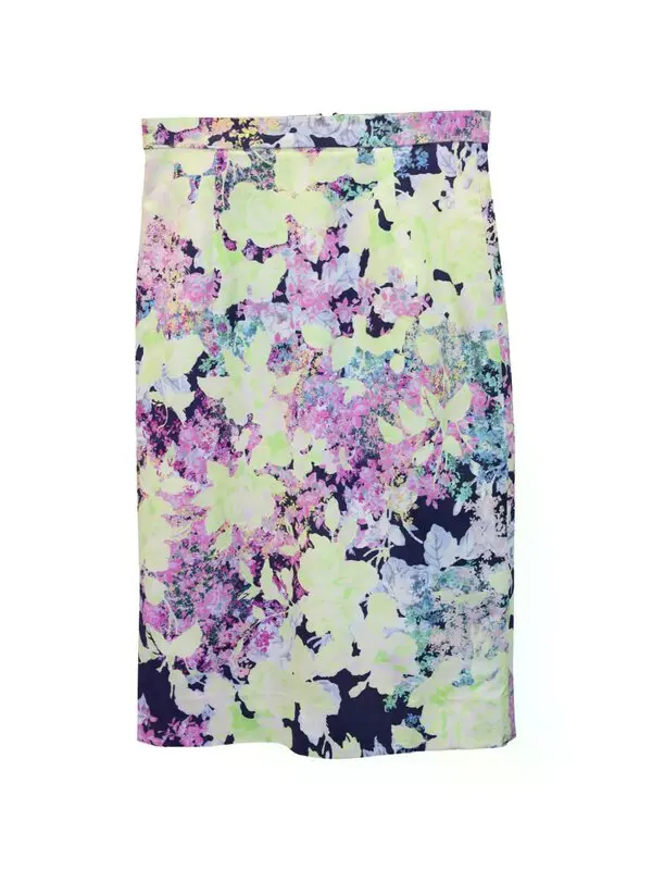 Erdem Floral-print Pencil Skirt - Blue
