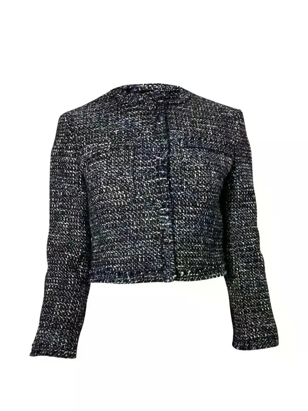 Theory Tweed Collarless Jacket