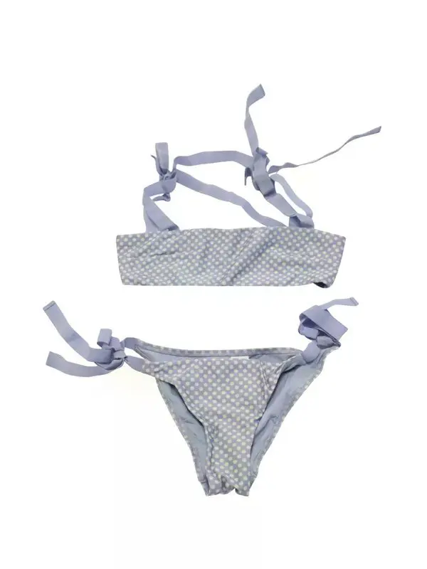 Zimmermann Polka-dot Tie Bikini - Blue