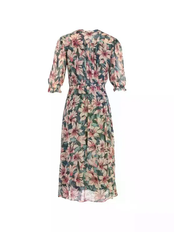 Ba&sh Floral-print Three-quarter-sleeve Dress