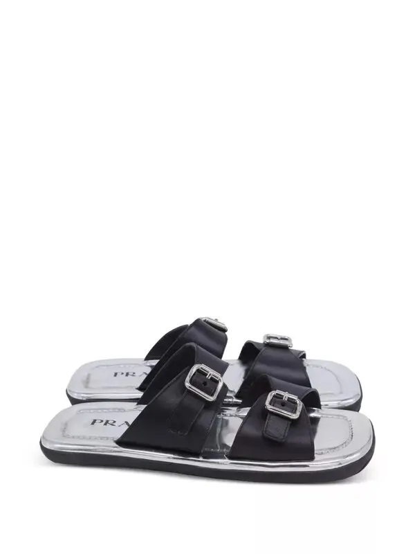 Prada Buckled Flat Sandals