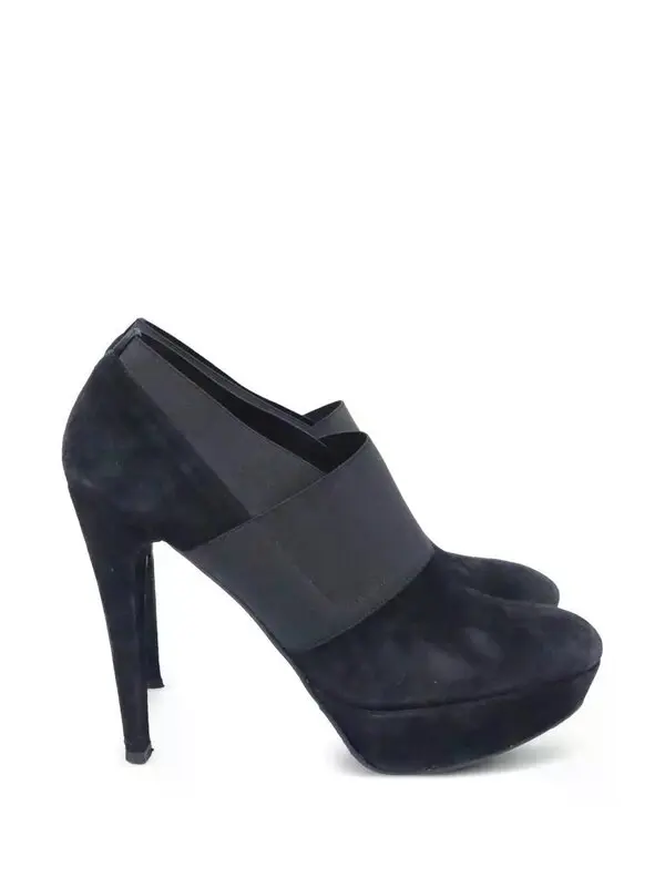 STUART WEITZMAN Elastic Strap Platform Ankle Boots
