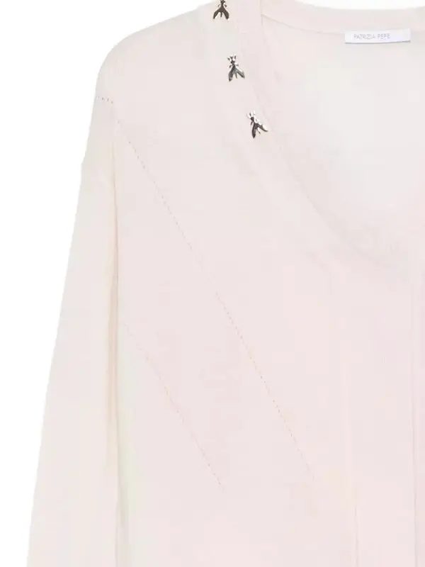 Patrizia Pepe Fly-appliqué V-neck Top