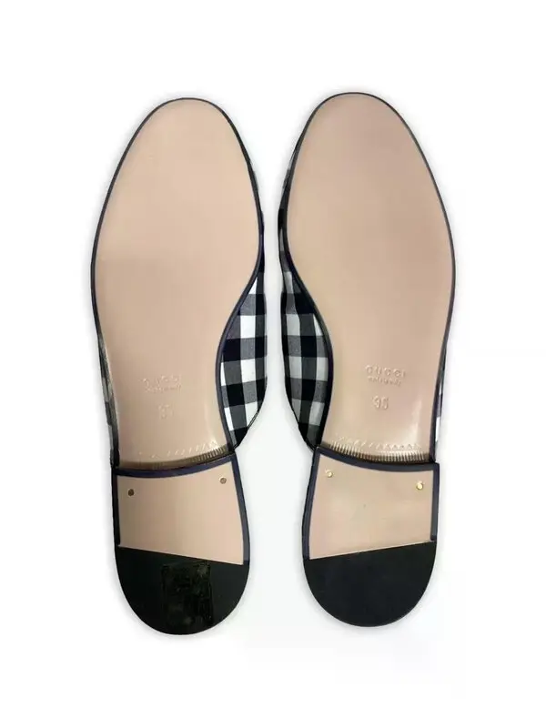 Gucci Princetown Checked Mules