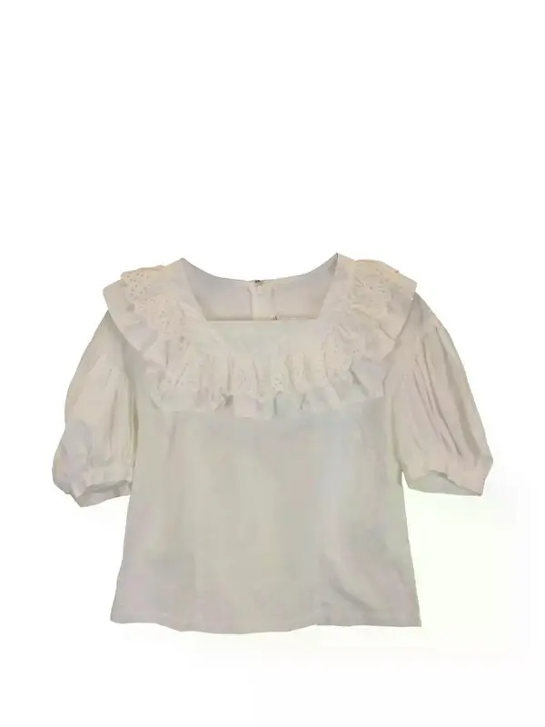 Comme Des Garçons Ruffle-trim Short-sleeve Blouse