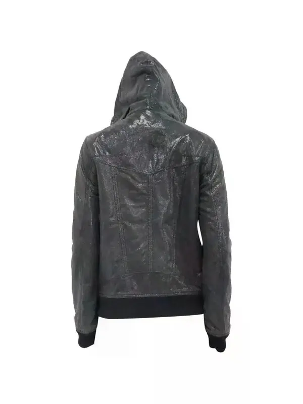Dior Hooded Zipped Leather Jacket