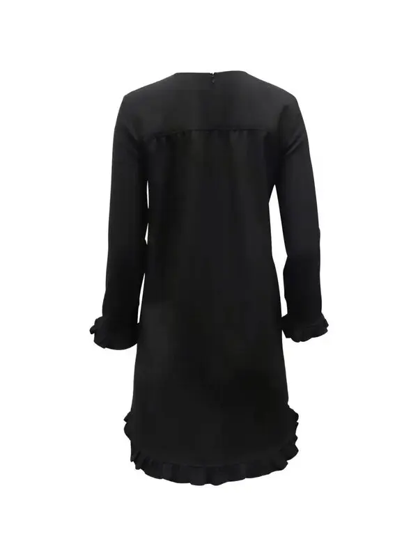 GANNI Long-sleeved Ruffled Dress