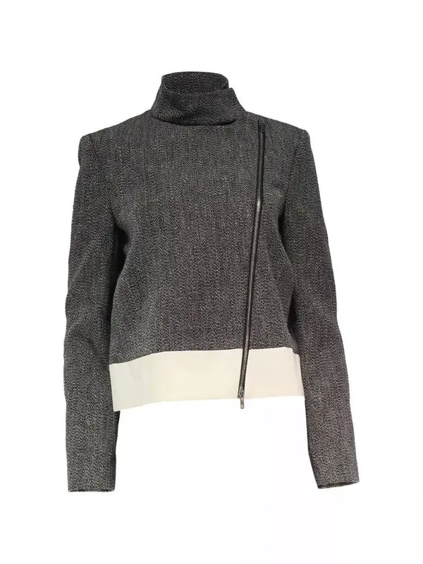 JOSEPH Zipped Tweed Biker Jacket