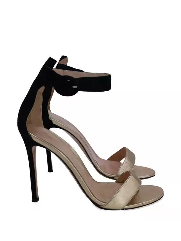 GIANVITO ROSSI Portofino Buckled Sandals - Gold