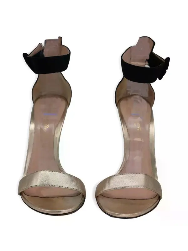 GIANVITO ROSSI Portofino Buckled Sandals - Gold