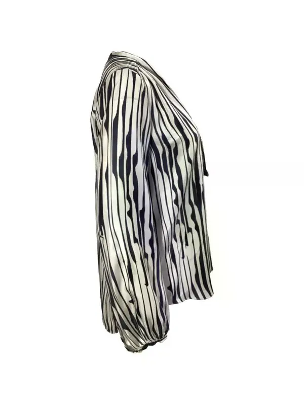 Theory Zebra-print Long-sleeve Blouse
