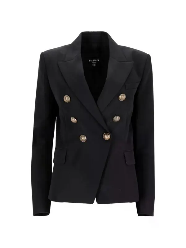 Balmain Double-breasted Medallion Blazer - Black