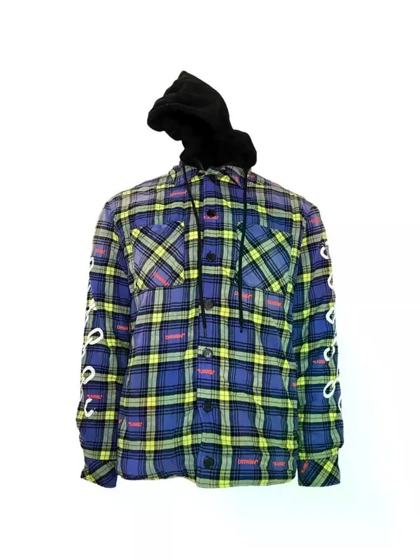 Off-White Plaid-pattern Shirt Jacket