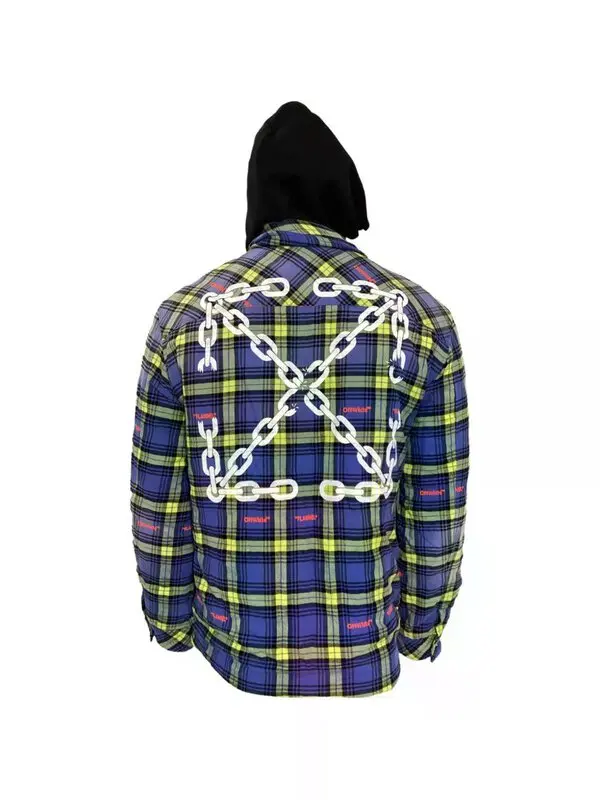 Off-White Plaid-pattern Shirt Jacket