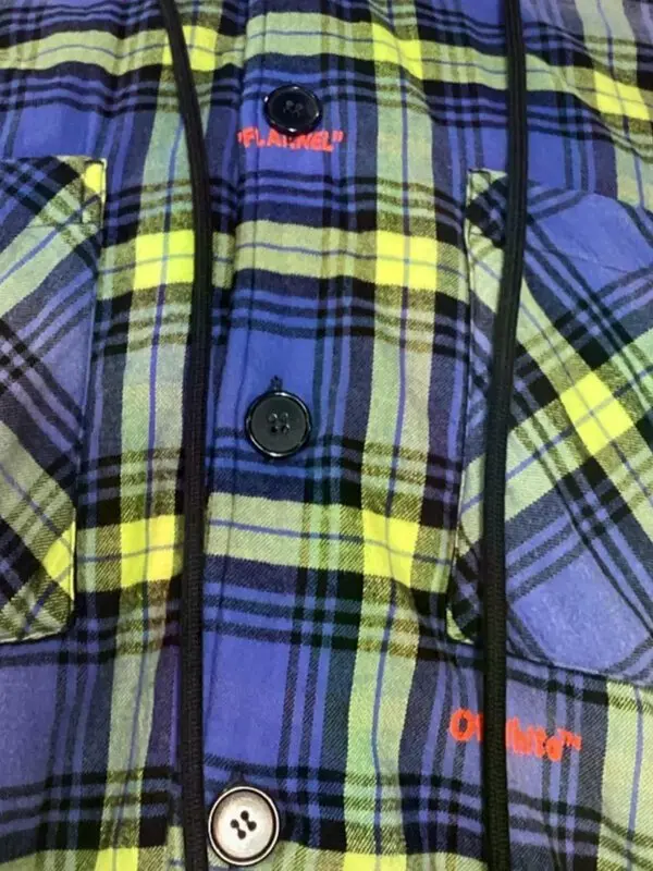 Off-White Plaid-pattern Shirt Jacket