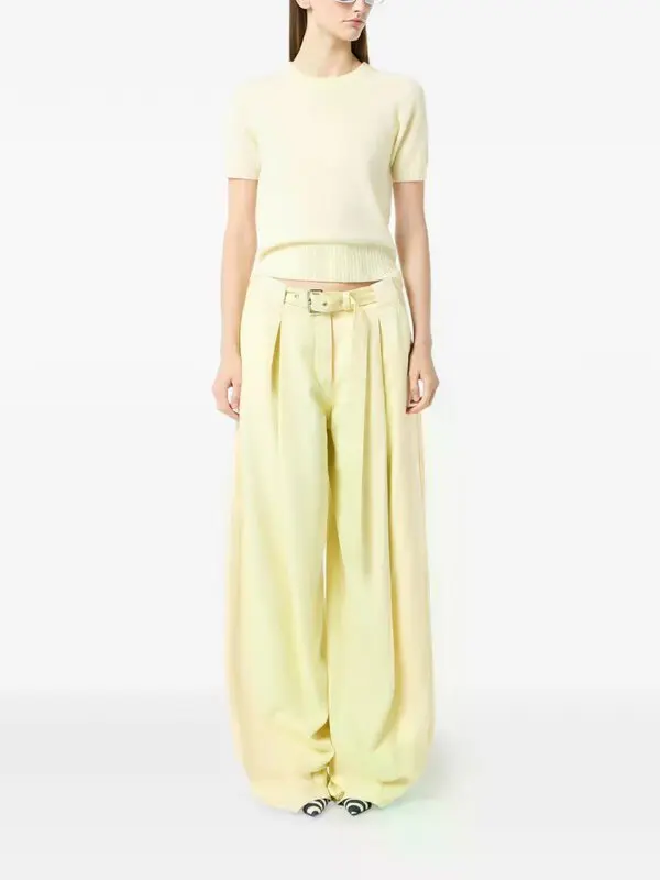 Blumarine Belted Wide-leg Trousers