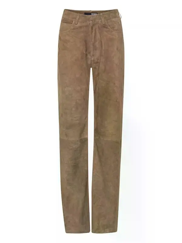 ROTATE BY BIRGER CHRISTENSEN Straight Suede Trousers
