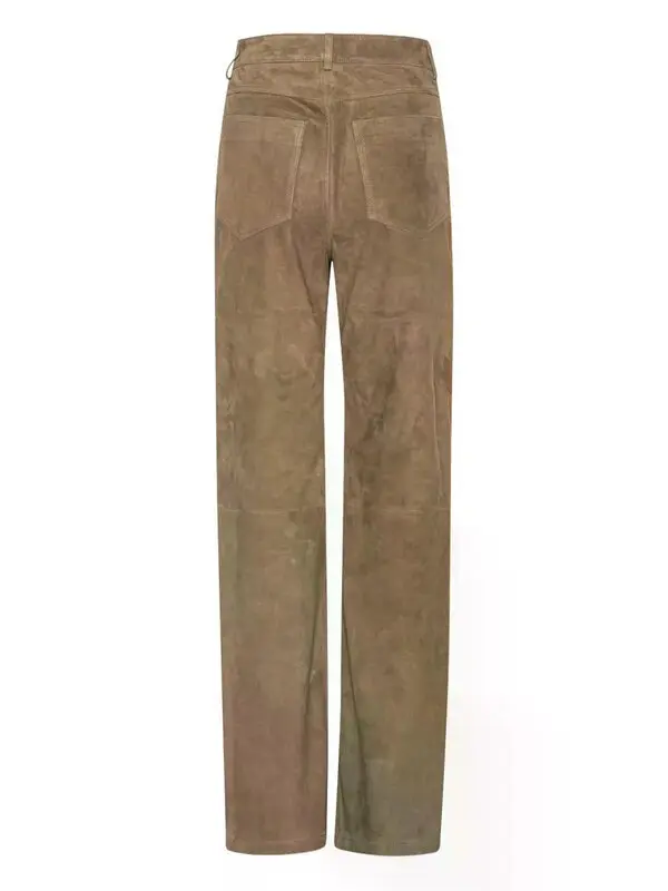 ROTATE BY BIRGER CHRISTENSEN Straight Suede Trousers
