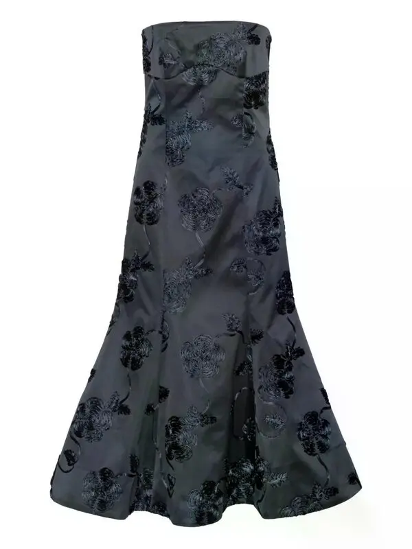 ROTATE BY BIRGER CHRISTENSEN 3d Flower Midi Dress