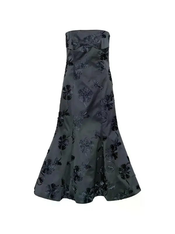 ROTATE BY BIRGER CHRISTENSEN 3d Flower Midi Dress - Blue