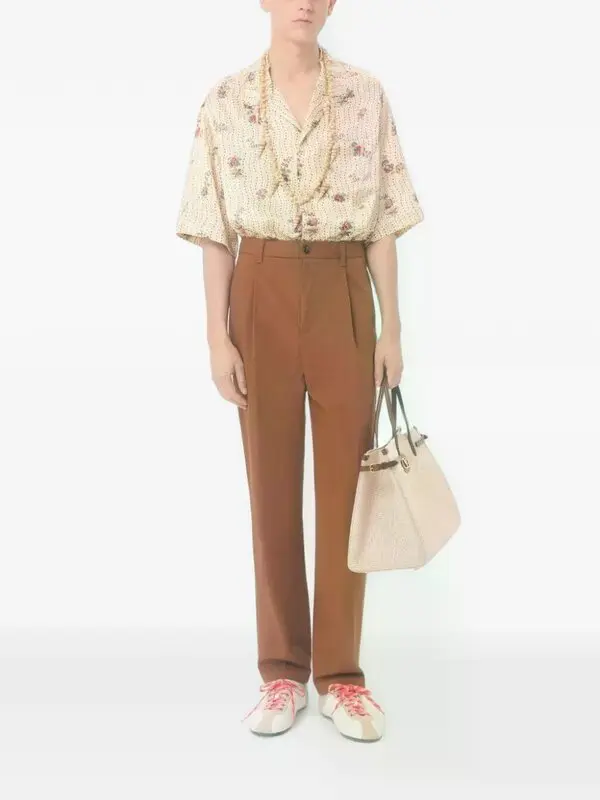 Valentino Garavani Floral-print Shirt - Neutrals
