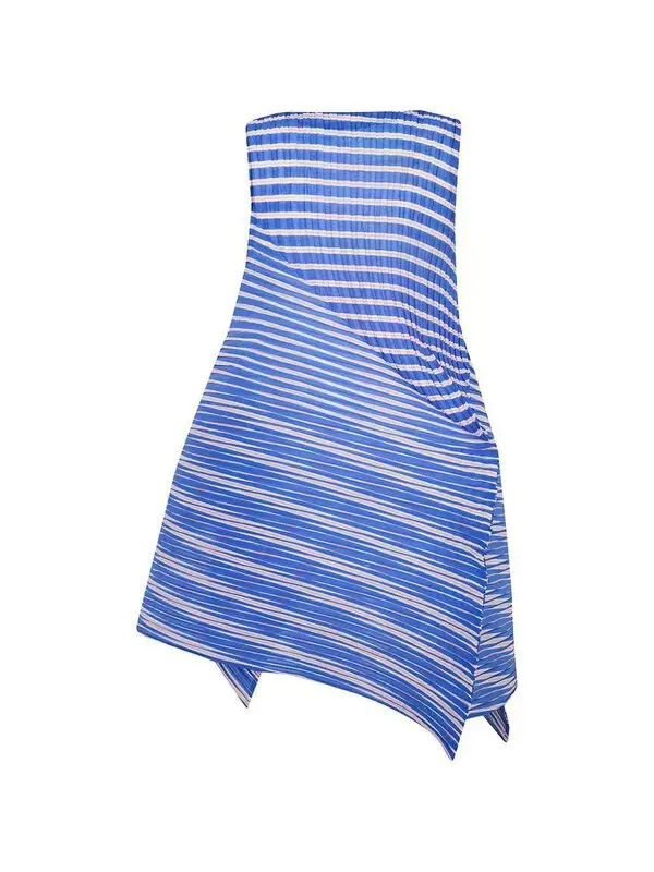 Issey Miyake Striped Plissé Dress