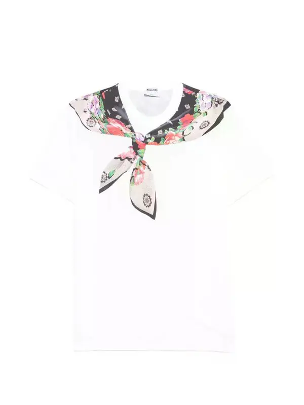 Moschino Floral-print Scarf T-shirt - White